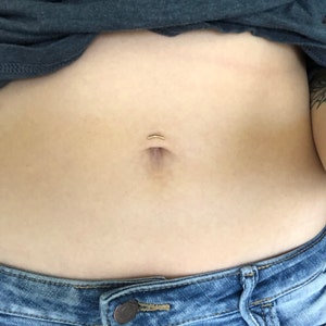 Suspended Loop Belly Button Ring Piercings Body Dance - Etsy