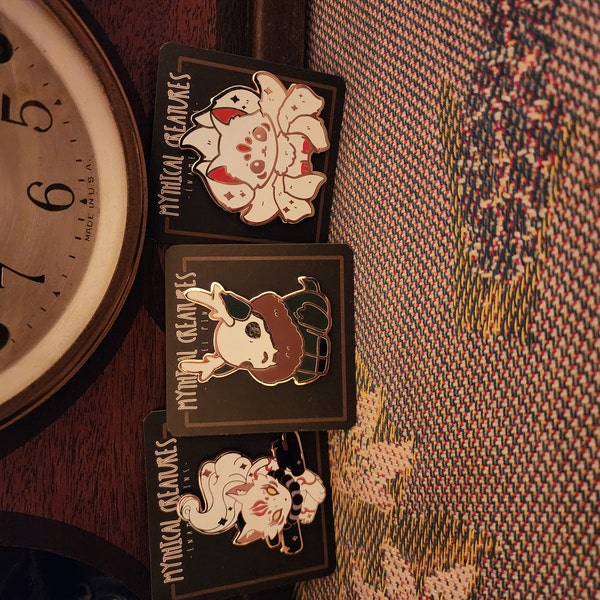 Mythical Cryptid Creature Kitsune Hard Enamel Pin - *NOT GRADED* - Etsy