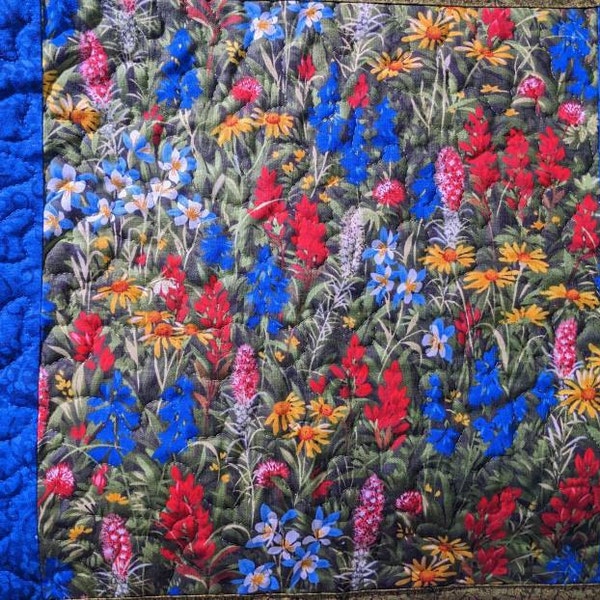 Texas Wildflower Placemats, Dining Table Placemats, Quilted Reversible ...