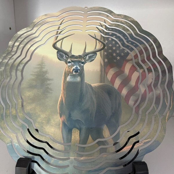 Deer American Flag Wind Spinner - Digital Design - Download - Png File ...