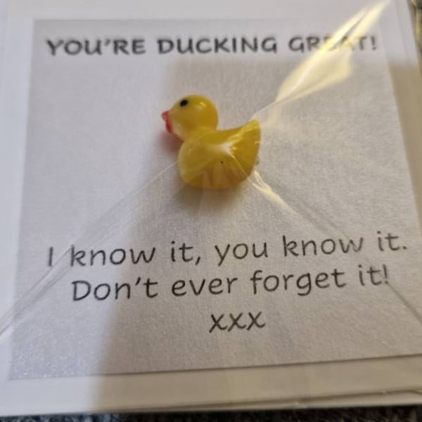Congratulations Card - Mini 'i'm so Ducking Happy for You' or 'i'm so ...