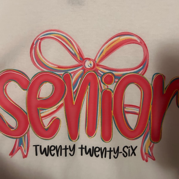 Coquette Senior 2026 Png, Preppy Senior Shirt Design, Class of 2026 Png ...