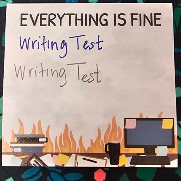 Everything is Fine Sticky Notes, Funny Memo Pad, Cute Notepad, Home ...