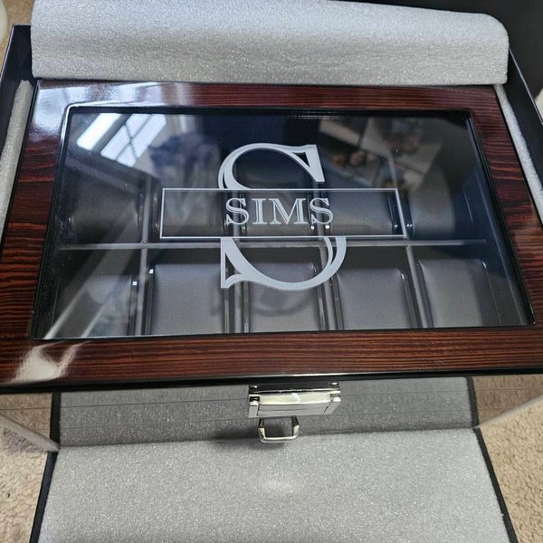 Watch Box for Men,personalized Watch Storage Box With 6/10/12/20 Slots ...