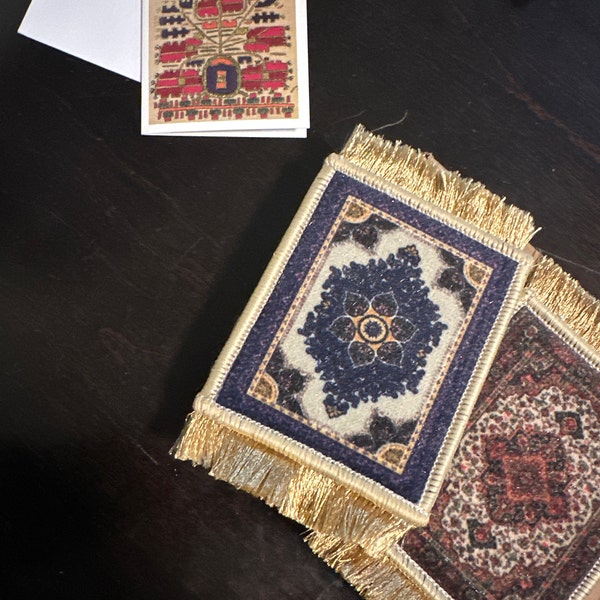 Coasters, Beautiful Turkish Carpet Coasters, Persian Rug Coasters, Mug ...
