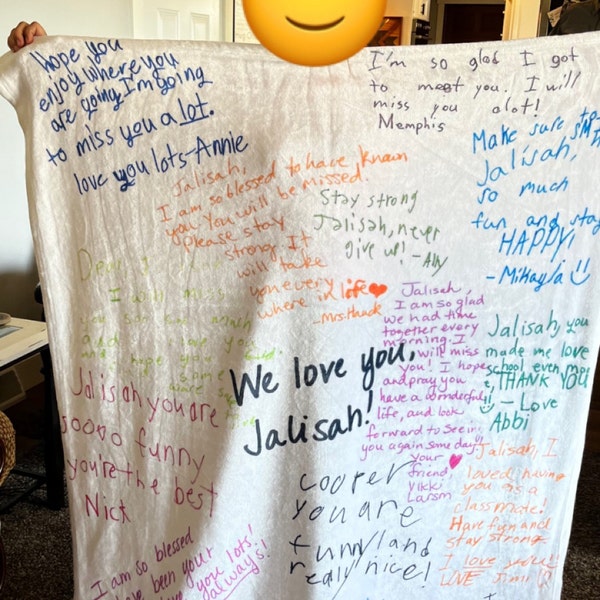Actual Handwriting Notes Blanket, Get Well Gift, Motivational Gift ...