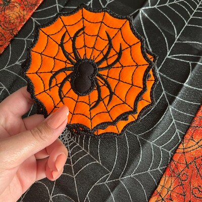 Halloween Coaster Set Spider Coaster Set Spider Web Coaster Set ...