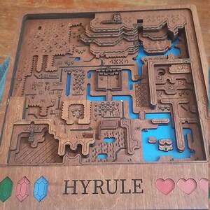 3D Hyrule Video Game Map Laser Cut Wood Multilayer Custom | Etsy UK
