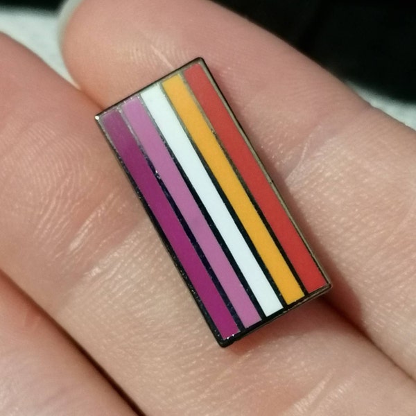 Community Lesbian Flag Pin — Subtle Pride Accessory LGBT Enamel Queer ...