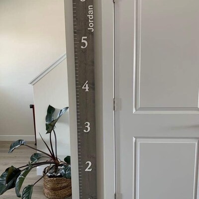Growth Chart Ruler 3D Playroom Decor Wall Ruler Personalized Wood ...