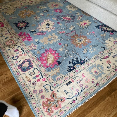 Hand-woven Jute Rug 8x10 Ft Diamond Pattern Natural Fiber Living Room ...