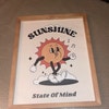 Sun Retro Cartoon ART PRINT, Vintage Sunshine Mascot Wall Art, Retro ...