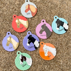 Equestrian Horse ID Tag Personalised Horse Bridle Tag Horse Gift Equine ...