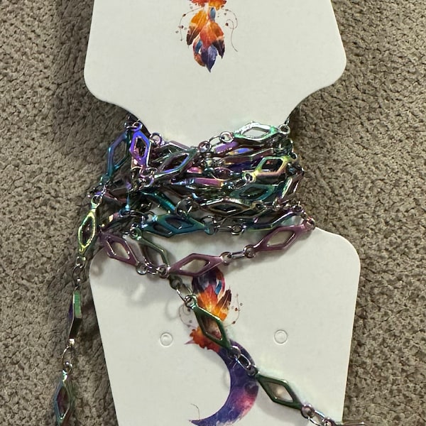 Rainbow Metal, Small, 2mm Wide, Stainless Steel Curb Twisted Chains ...
