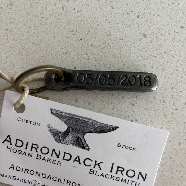 Iron Anniversary Gift, 6th Anniversary Key Chain. Blacksmith Forged ...