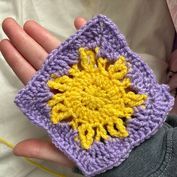 Easy 3d Cloud Granny Square Crochet PDF PATTERN | Step-by-step Tutorial ...