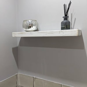 Rustic Floating Wooden Shelf, Radiator Shelf, Rounded Edges, Ledge ...