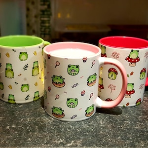 Stabby Frog Mug Frog Mug Cut You Frog Mug Frog Gift Birthday Frog With ...