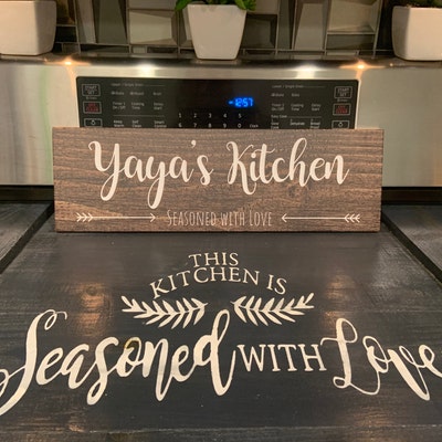 Personalized Kitchen Sign, Custom Kitchen Sign, Wood Sign for Kitchen ...