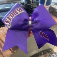 Yellow Gold Cheer Bow Custom Bows Sideline Cheer Rec Cheer Bow School ...