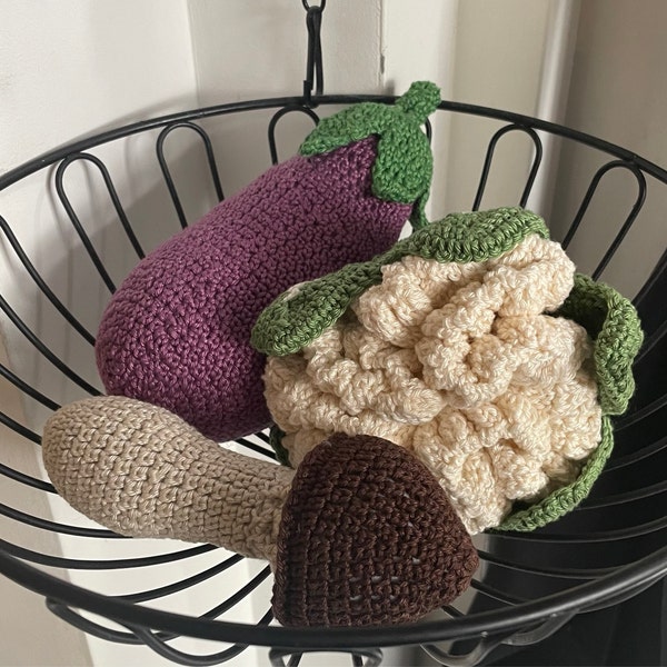 ALL VEGETABLES Crochet Patterns PDF - Farmer's Market - Play Food Amigurumi Toy. Crochet Food ...
