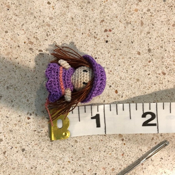 PATTERN: Micro Mini Doll, Amigurumi Pattern, Miniature Doll, One Inch ...