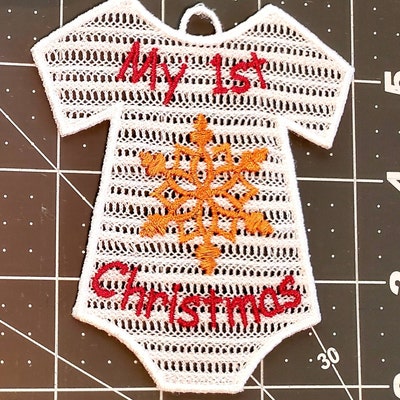 My 1st Christmas Machine Embroidery Design 4 Designs 2 Free Standing ...