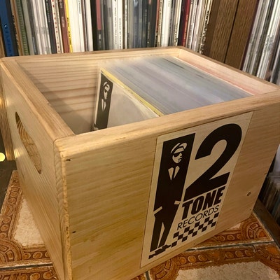Record Storage Box 7 Inch Vinyl Singles Vintage Style Case. HARDROCK ...