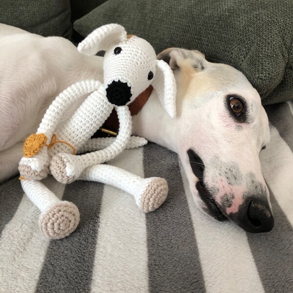Greyhound Teddy - Crocheted Stuffed Toy Doll / Greyhound Lovers / Baby ...