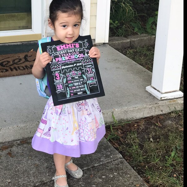 Princess First Day of School Sign Girl First Day of School Chalkboard ...