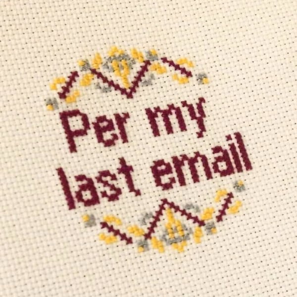 PATTERN per My Last Email Cross Stitch Pattern Instant Download PDF ...