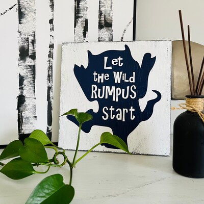 Let the Wild Rumpus Start Nursery Sign Where the Wild Things - Etsy