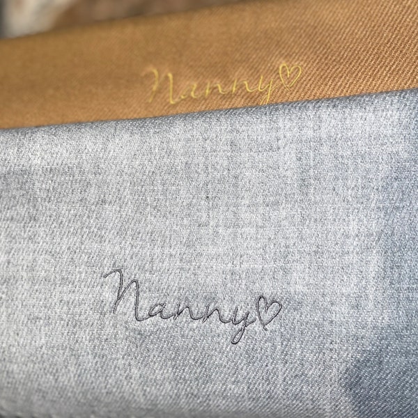 DIGITAL DOWNLOAD EMBROIDERY - Nanny With Heart Cursive - 4x4 5x7 7x5 ...