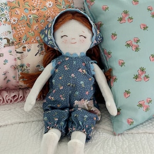 Prairie Lasses Dress and Bonnet PDF Pattern for 12 Doll, Rag Doll ...