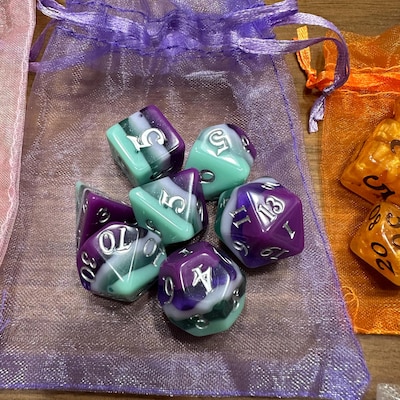 Pine Cone and Feather Wisps Dnd Dice Set, Polyhedral Dice, D&D Dice ...