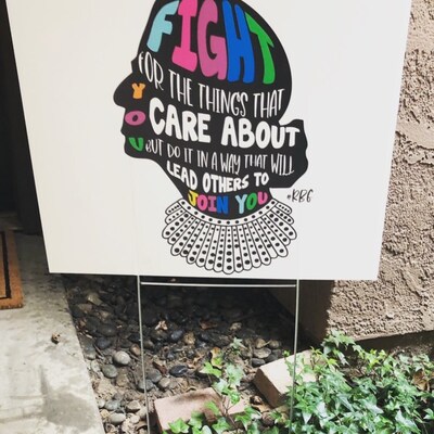 RBG Sign, Women's Rights Yard Sign, Vote Yard Sign, Political Yard Sign ...