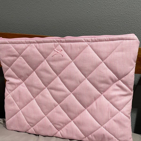 Pink Lined Laptop Bag- Laptop Bag- Pink Floral Laptop Bag- Laptop ...