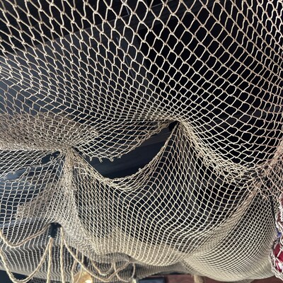 Authentic Used Fishing Net Old Vintage Fish Netting Commercial Recycled ...