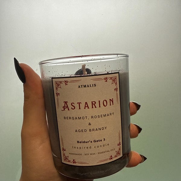 Astarion || Baldur's Gate 3 || Scented Candle || Gift || Handmade, Soy ...