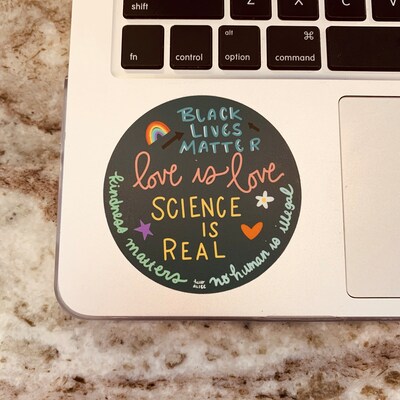 Core Values Sticker Black Lives Matter Love is Love Science - Etsy
