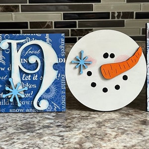 Snow Word Block SVG Christmas Word Block SVG SVG File Laser Cut File ...