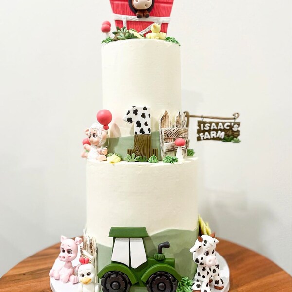 Farm Cake Topper, Farm Animals Cake Topper, Barn Animals Cake Topper ...