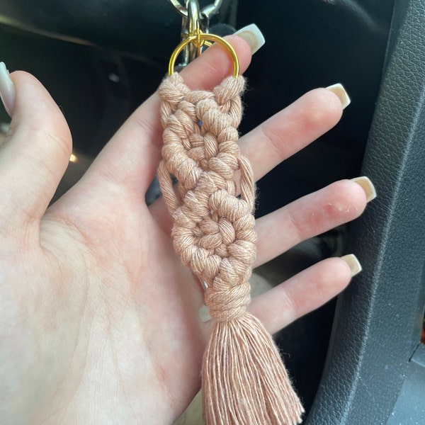 Macrame Keychains Boho Keychains Boho Macrame Keychains Macrame Accessories Bag Charm Gifts for ...