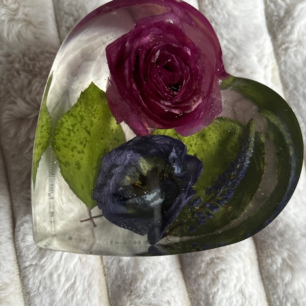 Flower Bouquet Preservation Resin Bird Robin Memorial Keepsake Wedding ...