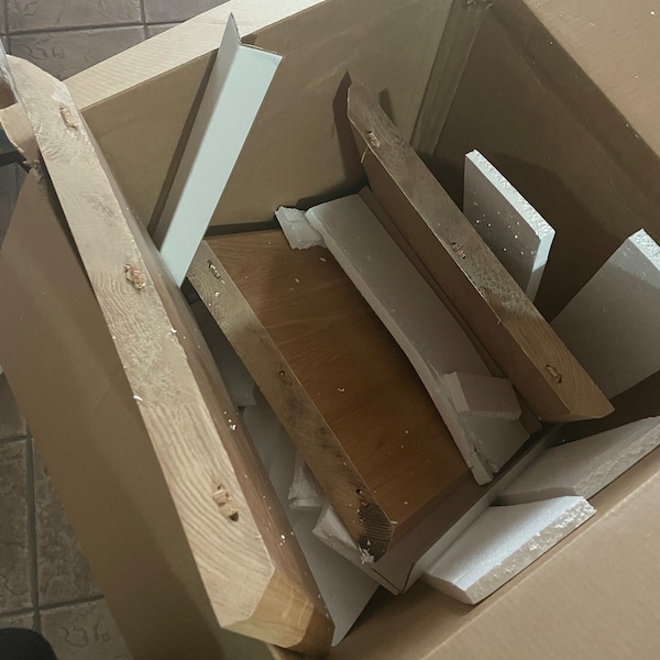 White Oak Side Table C-shape, End Table - Etsy