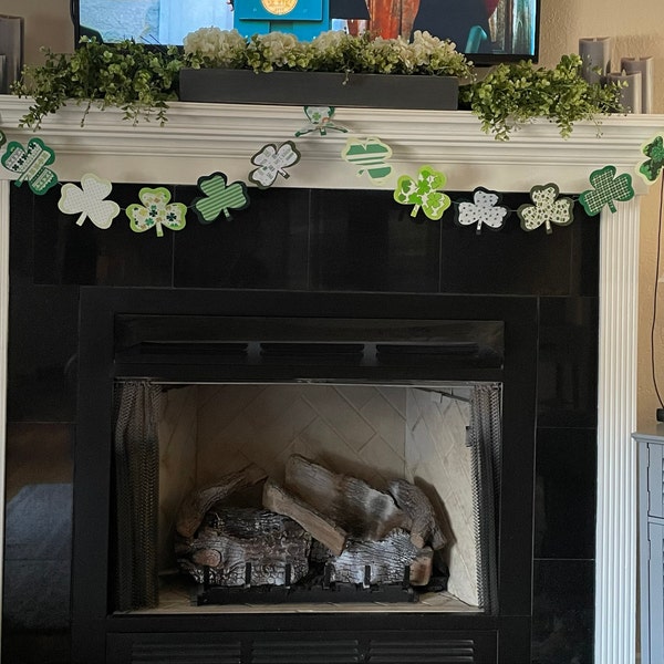Large Shamrock Garland // Clover Garland // St. Patrick's Day Garland ...