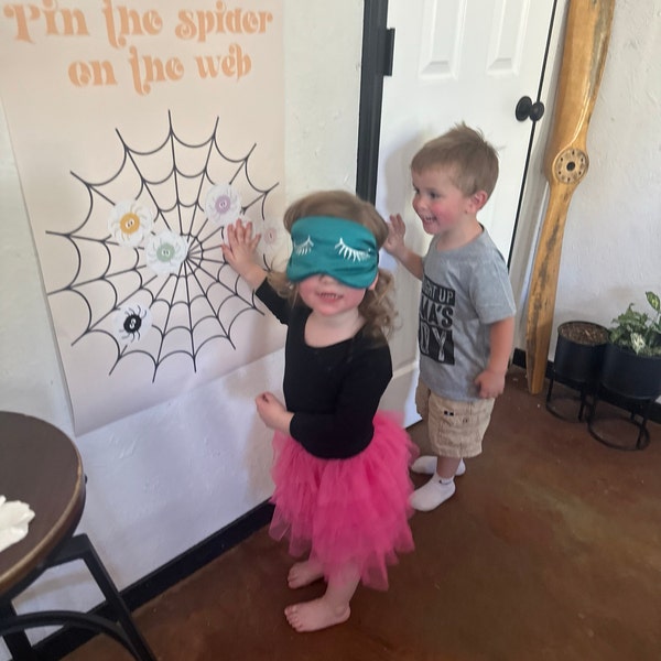 Pin the Spider on the Web Game - Printable Pin the Tail Birthday Party ...
