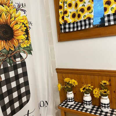 Farmhouse Decor, Buffalo Plaid Decor, Fixer Upper, Black and White ...