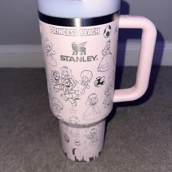 Stanley | Princess Peach | Mario | Luigi | Custom | Laser Engraved ...