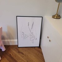 Guardian Angel Line Art Poster Hands Line Art Line Art - Etsy